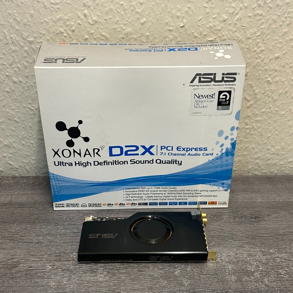 Pre-owned ASUS XONAR D2X PCI EXPRESS 7.1 CHANNEL AUDIO CARD - Own4Less